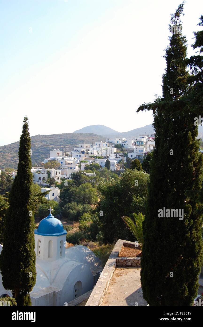 The villages of Langada on the island of Amorgos in Greece Stock Photo ...