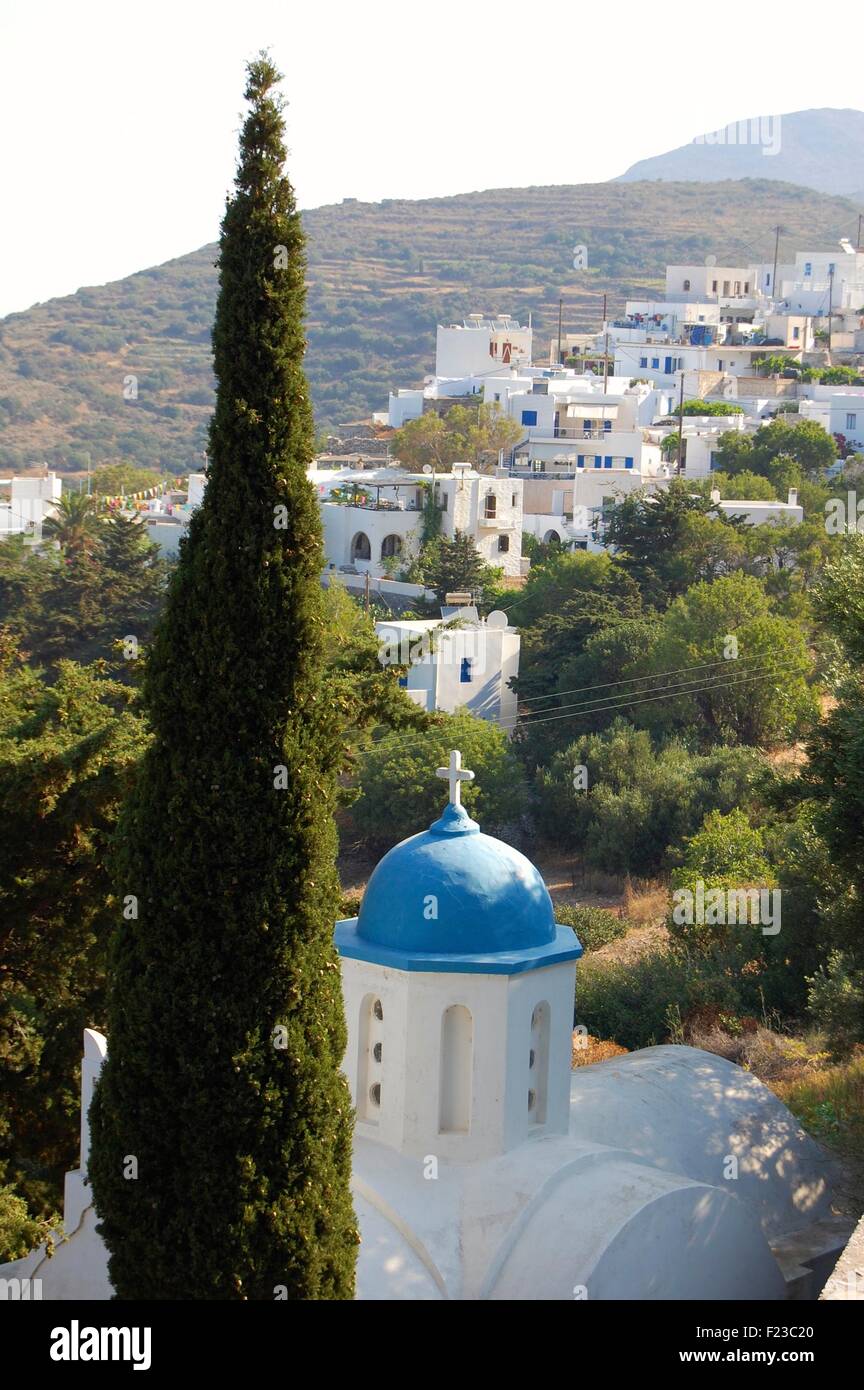 The villages of Langada on the island of Amorgos in Greece Stock Photo ...