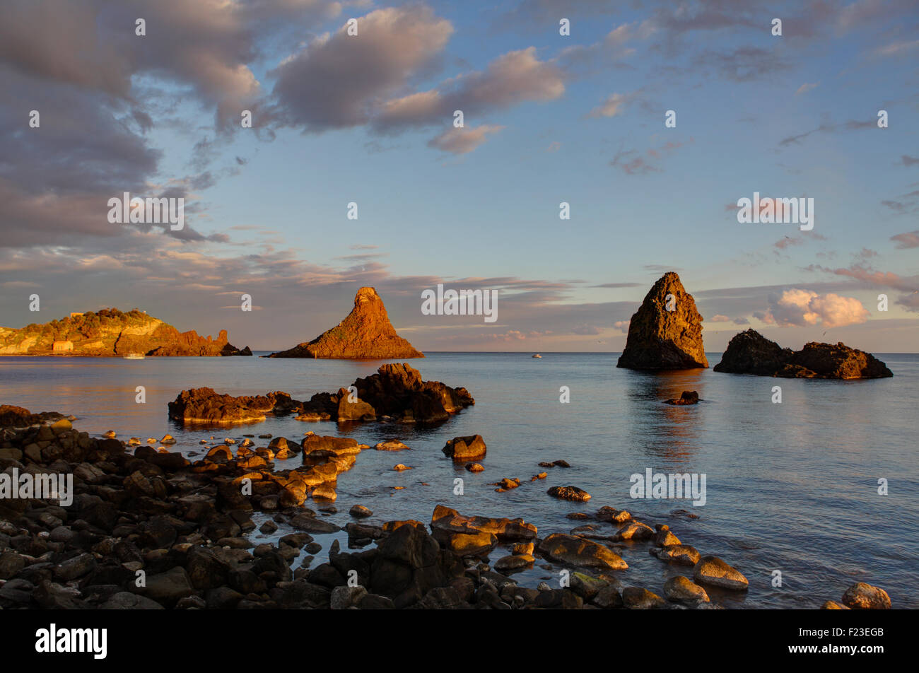 Cyclops stacks in Aci Trezza, Sicily, Italy Stock Photo - Alamy