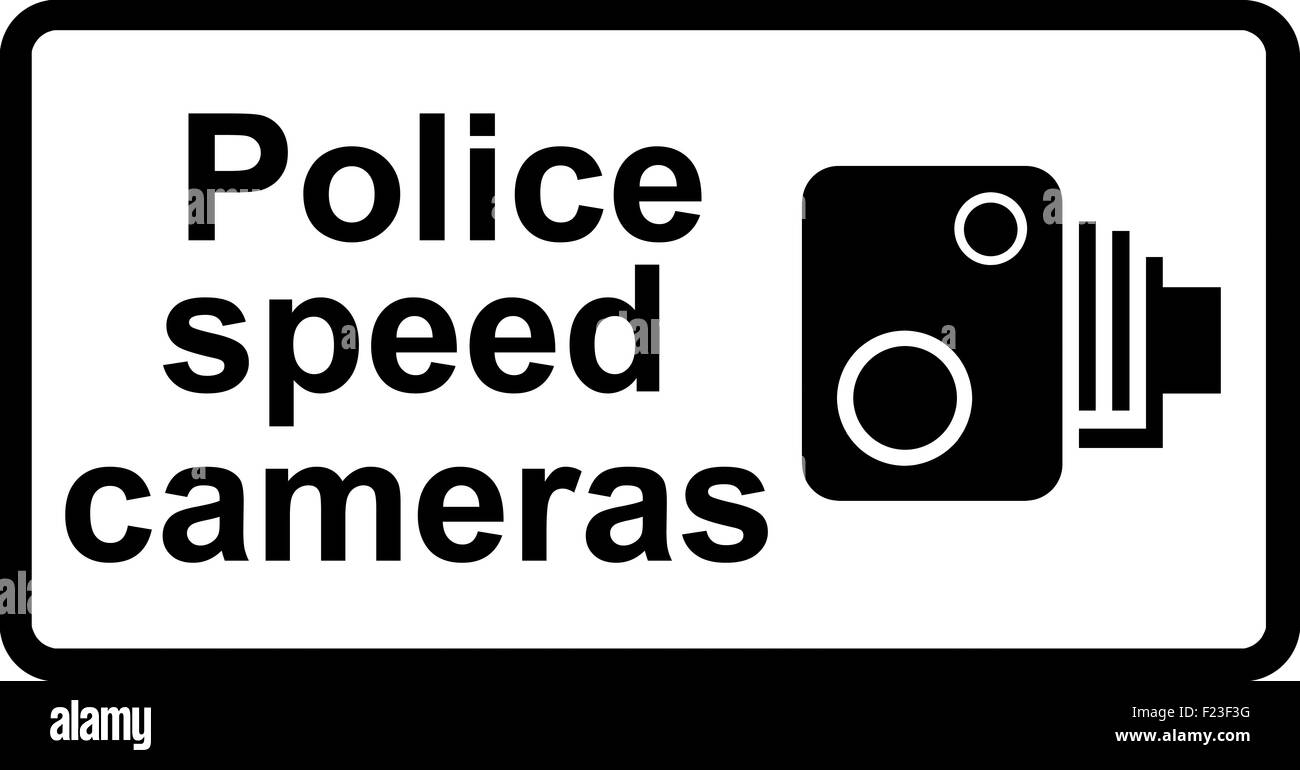 Police speed cameras traffic sign Stock Photo - Alamy