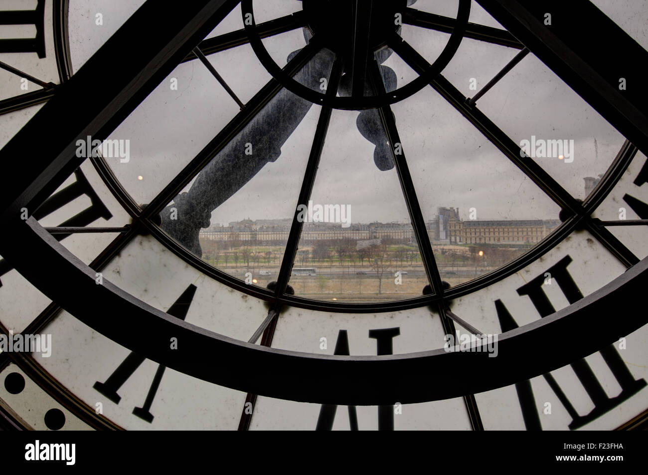 Paris seen from the clock of Musée d'Orsay, Paris, France Stock Photo ...