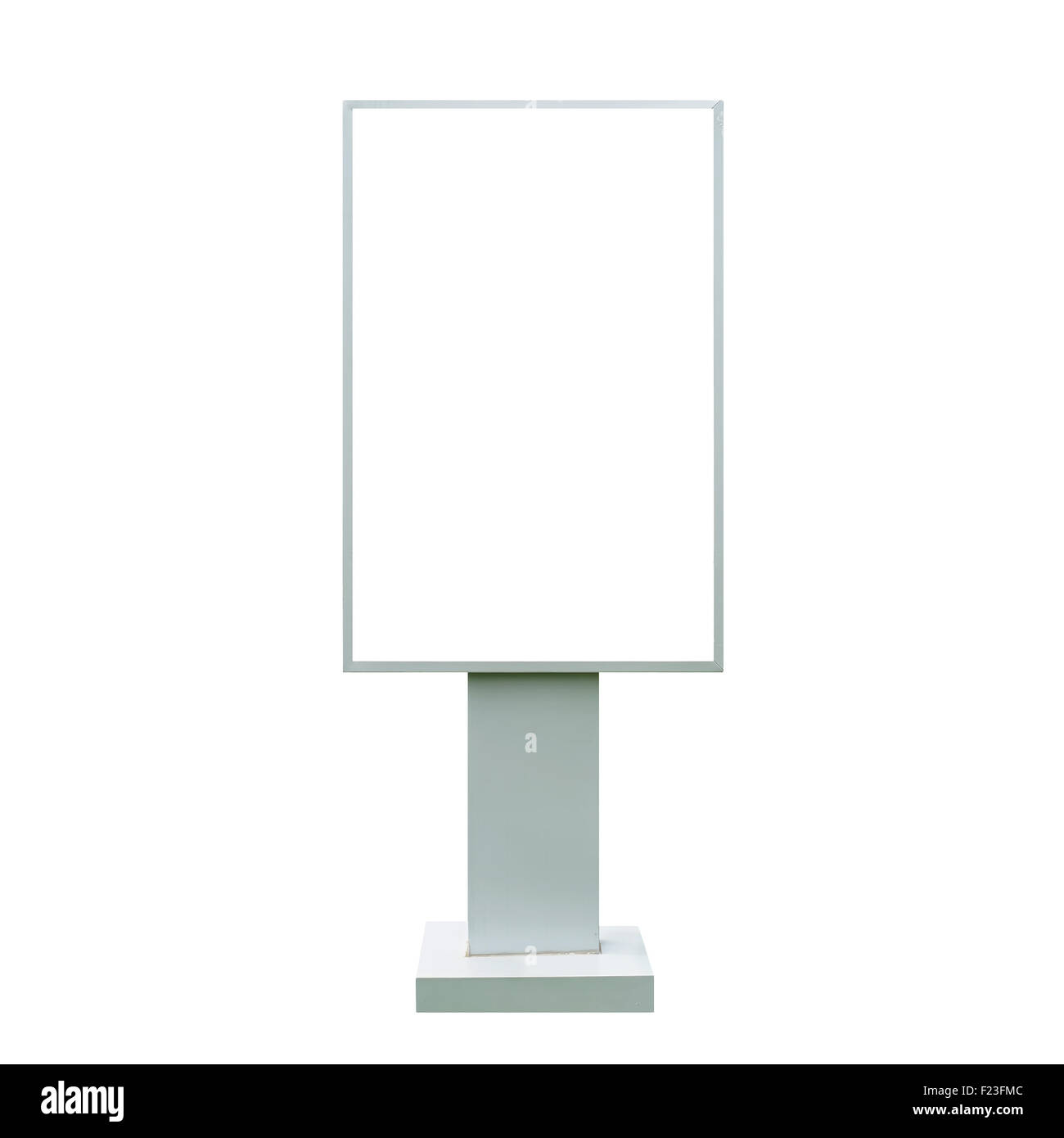 blank stand billboard for advertisement isolated on white background ...