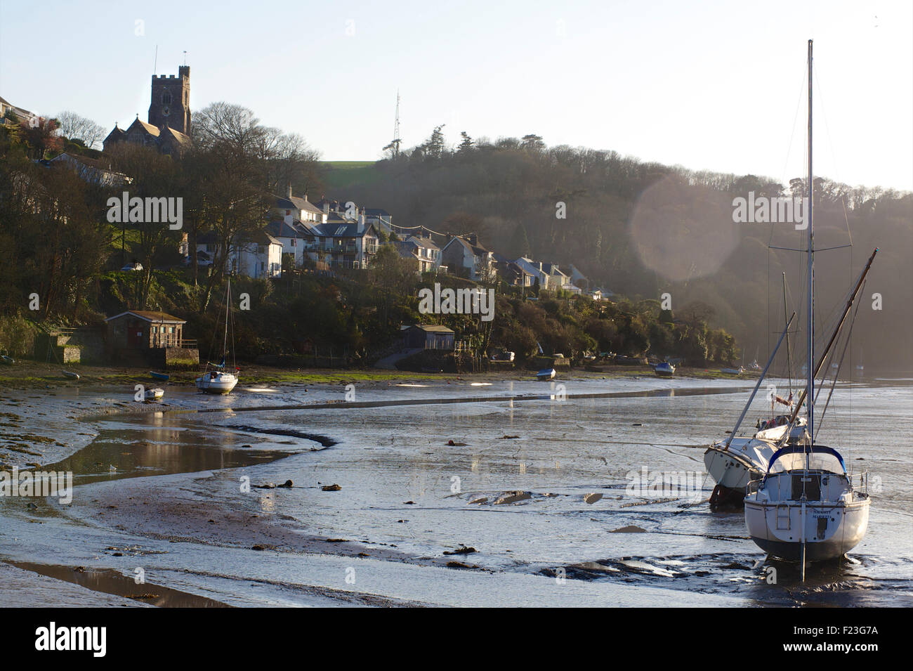 Low tide, Noss Mayo, Devon, England Stock Photo - Alamy
