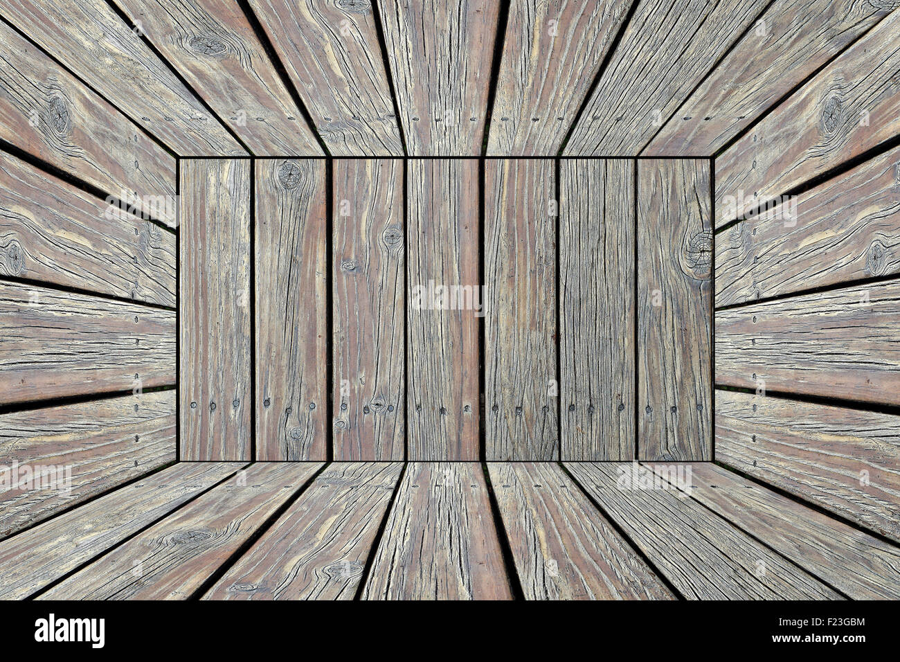 wooden wall texture with perspective design as background Stock Photo ...