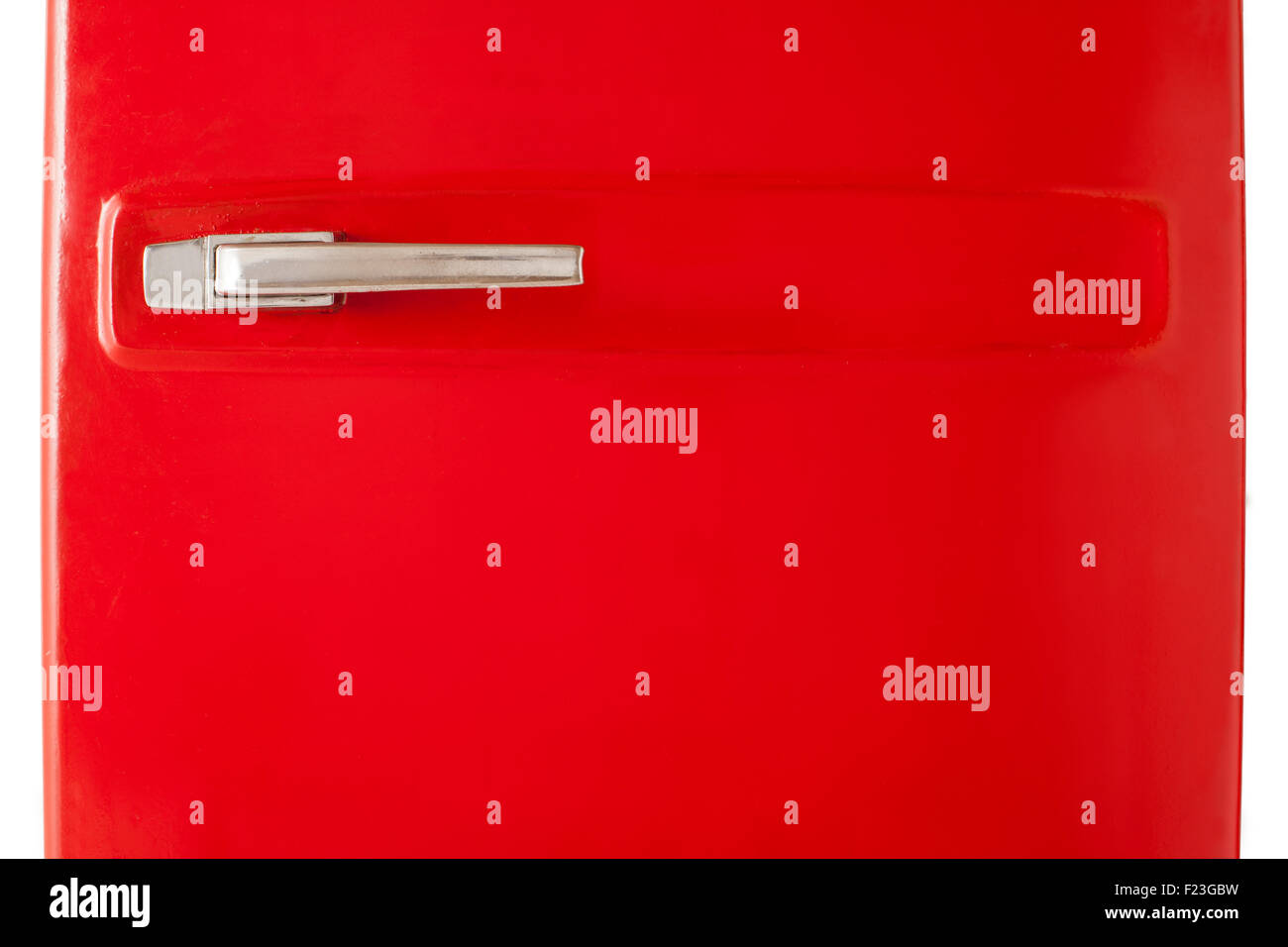 Old red vintage refrigerator isolated on white background Stock Photo ...