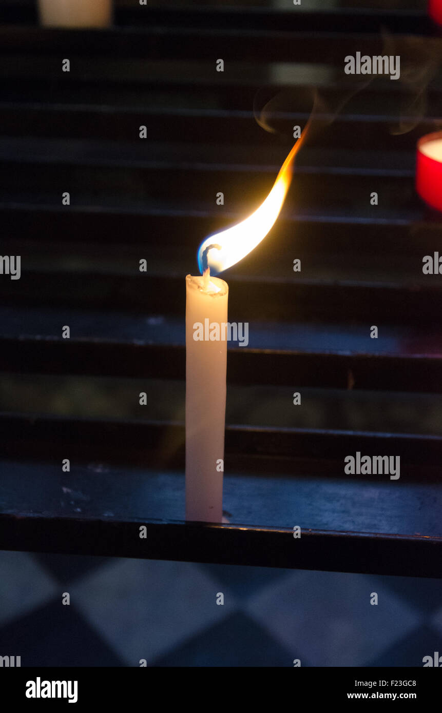 Burning candle hi-res stock photography and images - Alamy