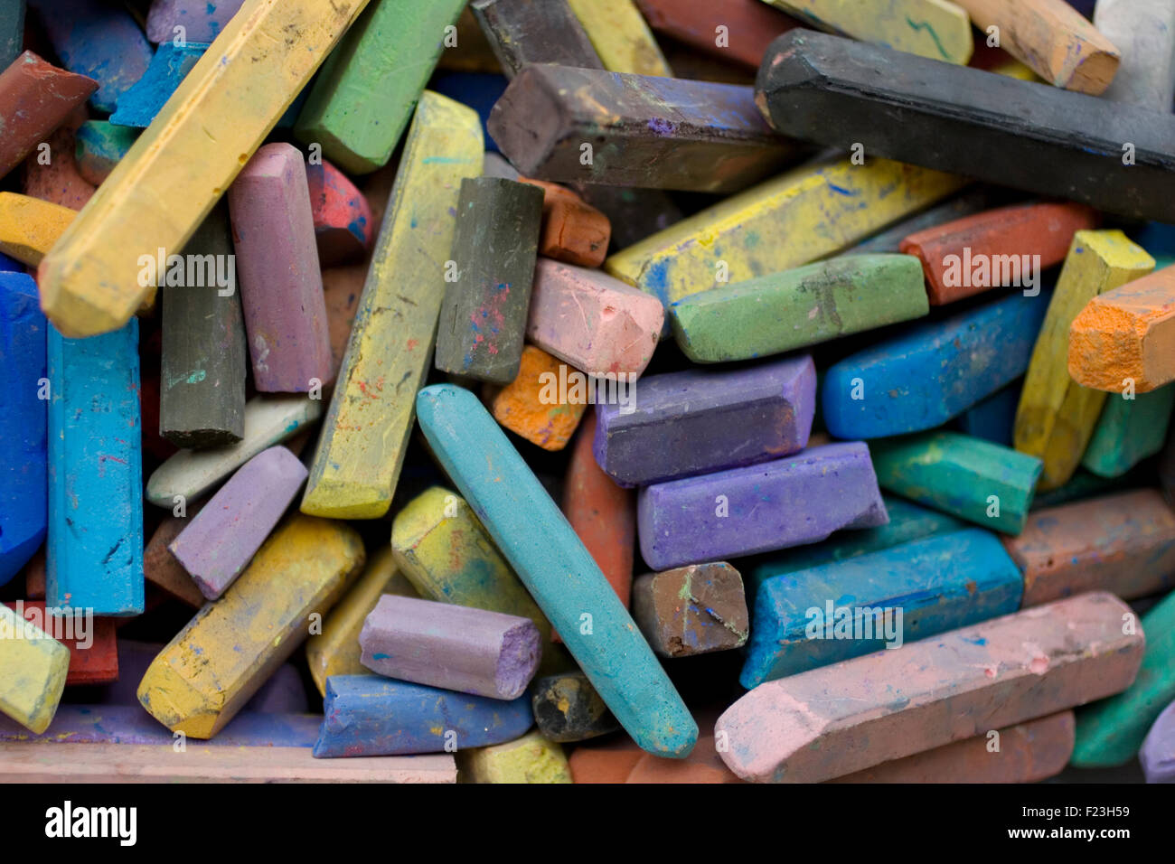 Photo of Colorful chalks background Stock Photo - Alamy
