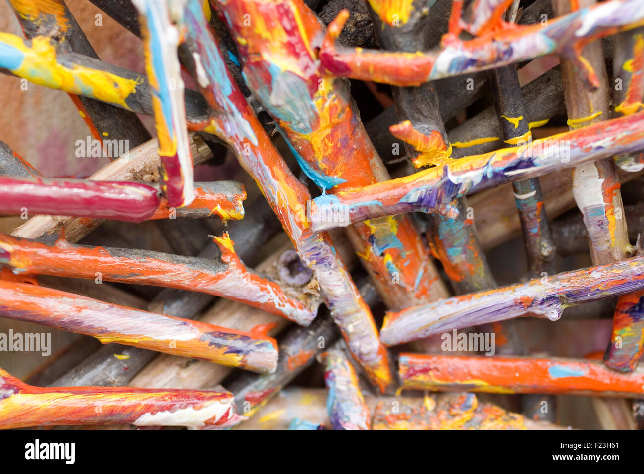 Photo of colorful wooden sticks Stock Photo - Alamy
