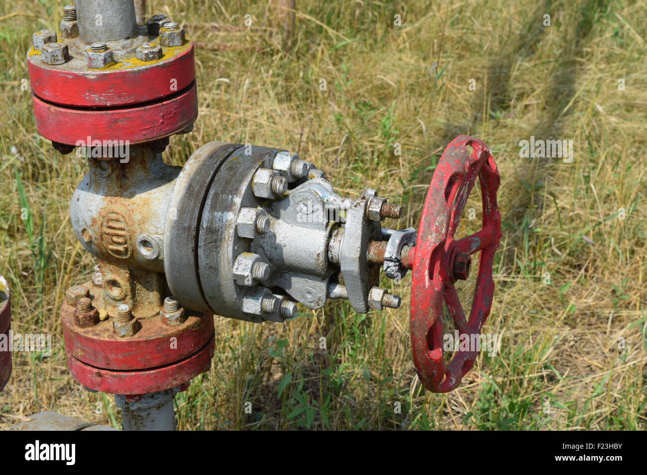 The gate on an oil well Stock Photo - Alamy