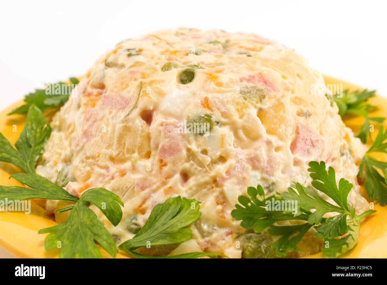 Russian salad on ceramic hi-res stock photography and images - Alamy