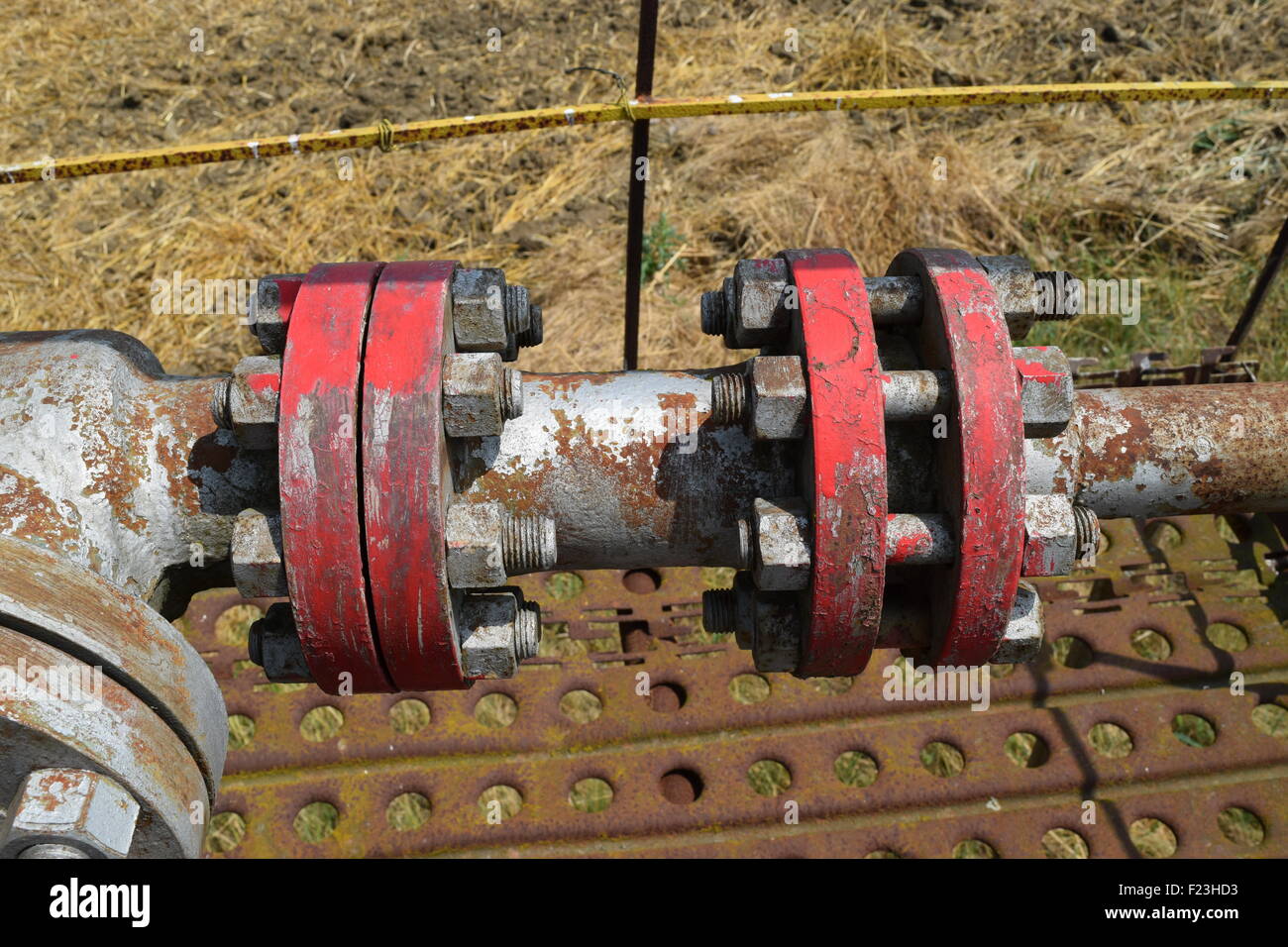 The gate on an oil well Stock Photo - Alamy