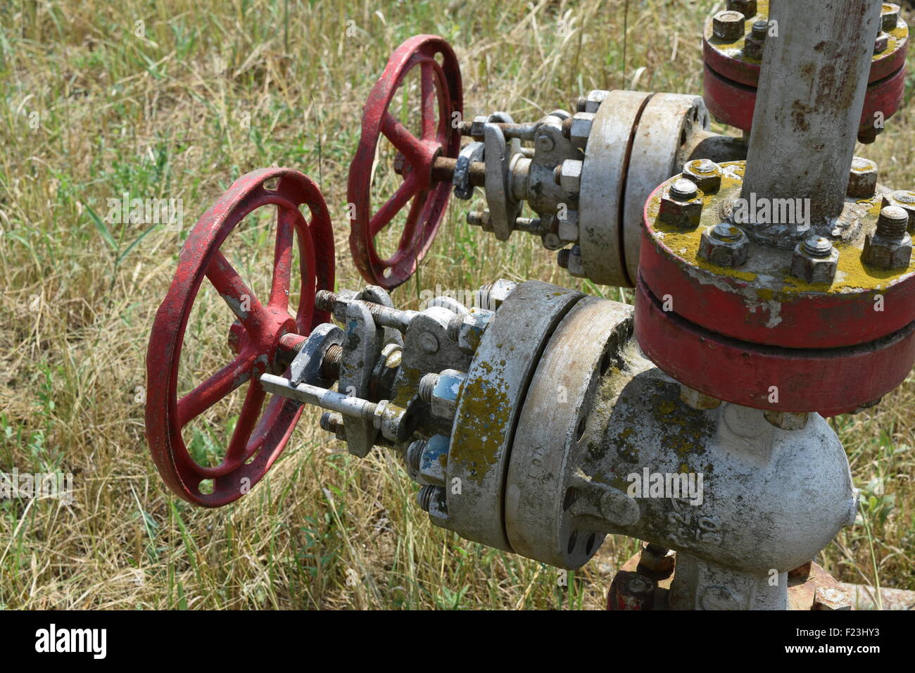 The gate on an oil well Stock Photo - Alamy