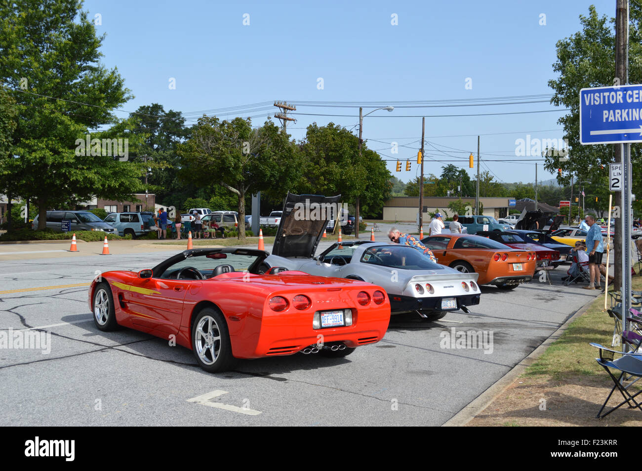 Chevrolet Corvette cars on display at a car show Stock Photo - Alamy