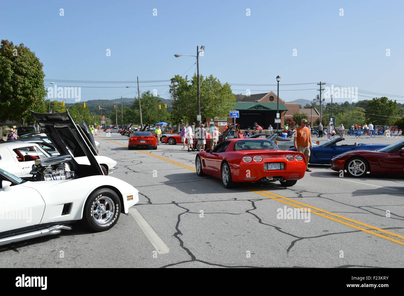 Chevrolet Corvette cars on display at a car show Stock Photo - Alamy