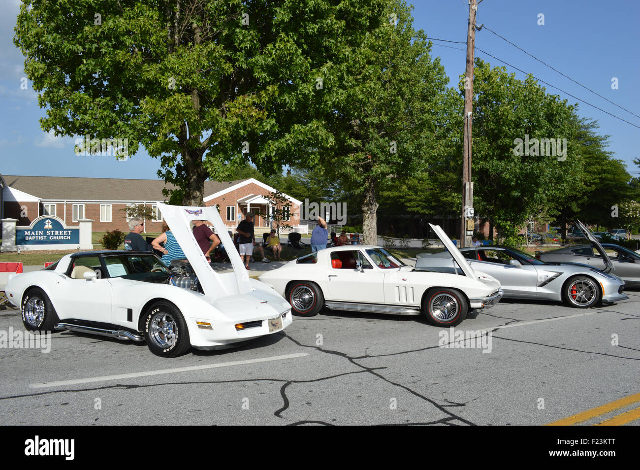 Chevrolet Corvette cars on display at a car show Stock Photo - Alamy