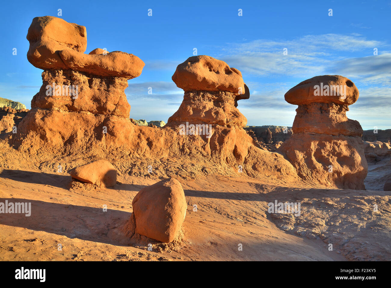 Hoodoos of all shapes and sizes in Goblin Valley State Park along the ...