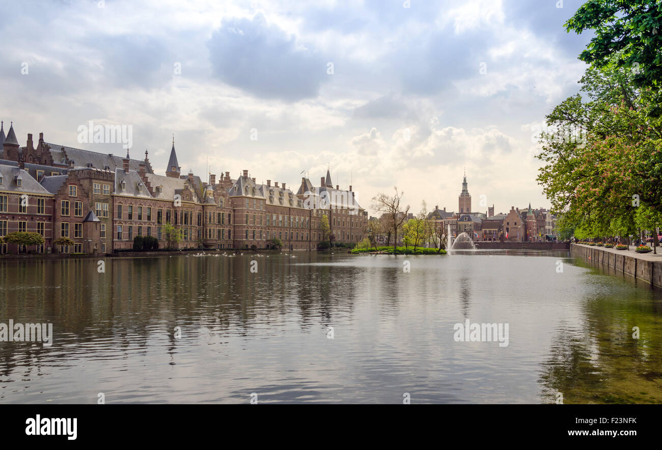 Famous parliament building complex Binnenhof in The Hague, Netherlands ...