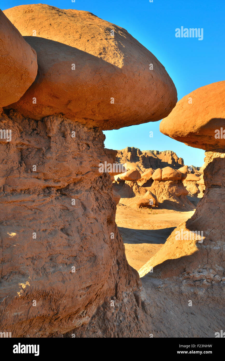 Hoodoos of all shapes and sizes in Goblin Valley State Park along the ...
