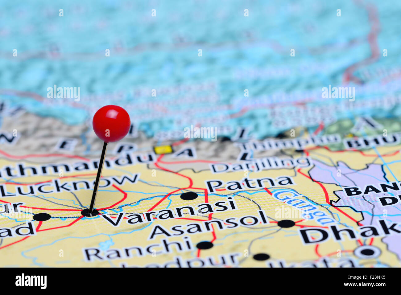 Varanasi map hi-res stock photography and images - Alamy