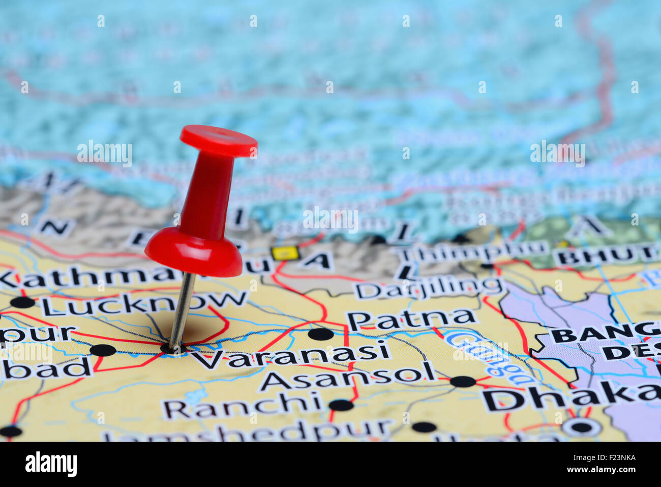 Varanasi map hi-res stock photography and images - Alamy