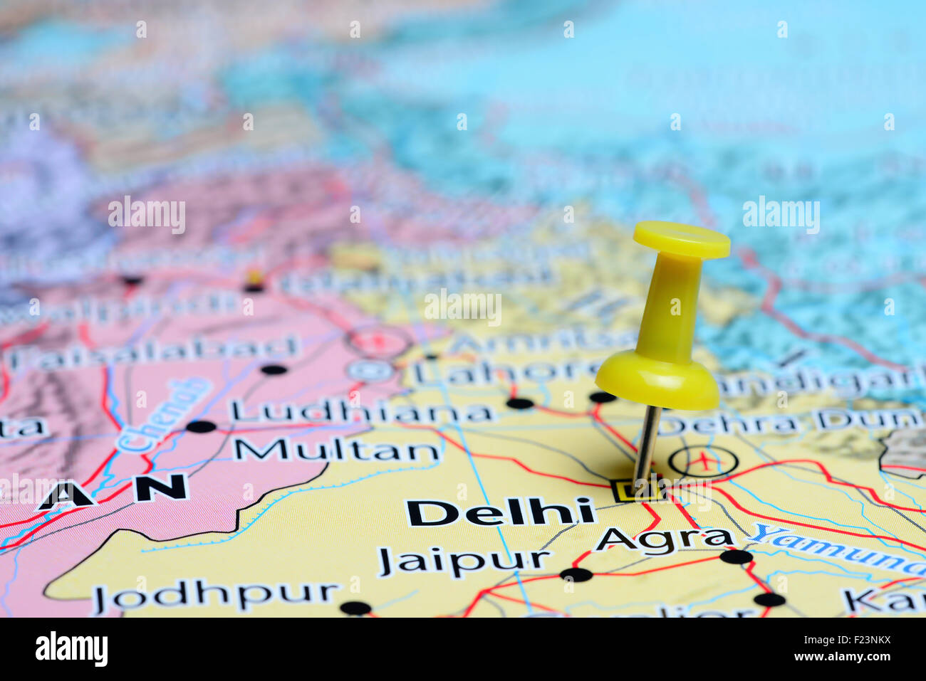 Delhi india city map hi-res stock photography and images - Alamy