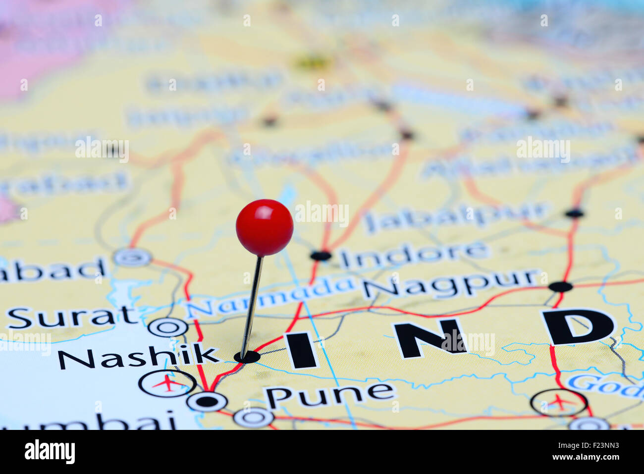 Nashik map hi-res stock photography and images - Alamy