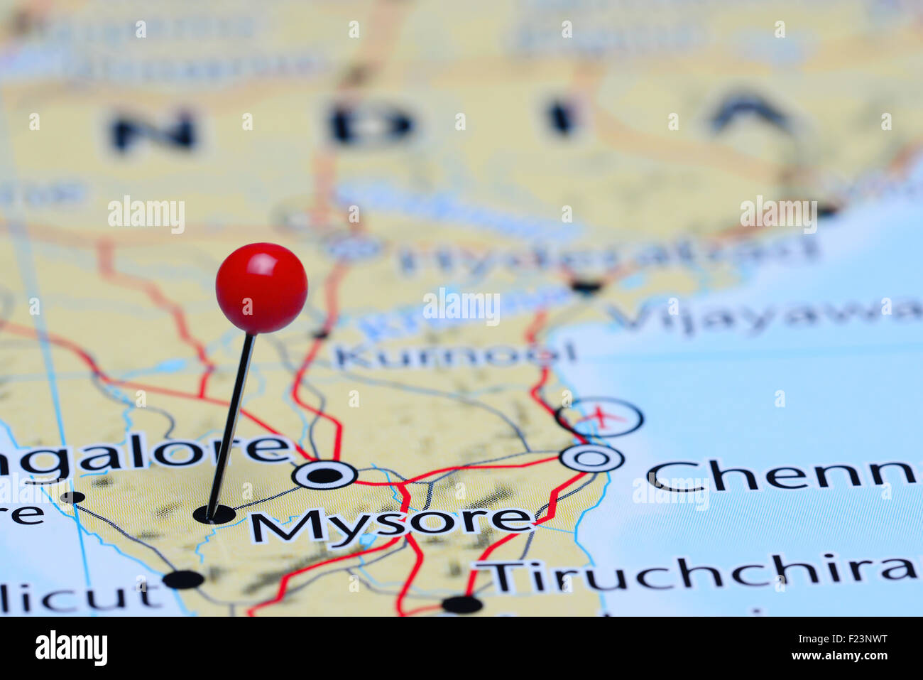 Mysore map hi-res stock photography and images - Alamy