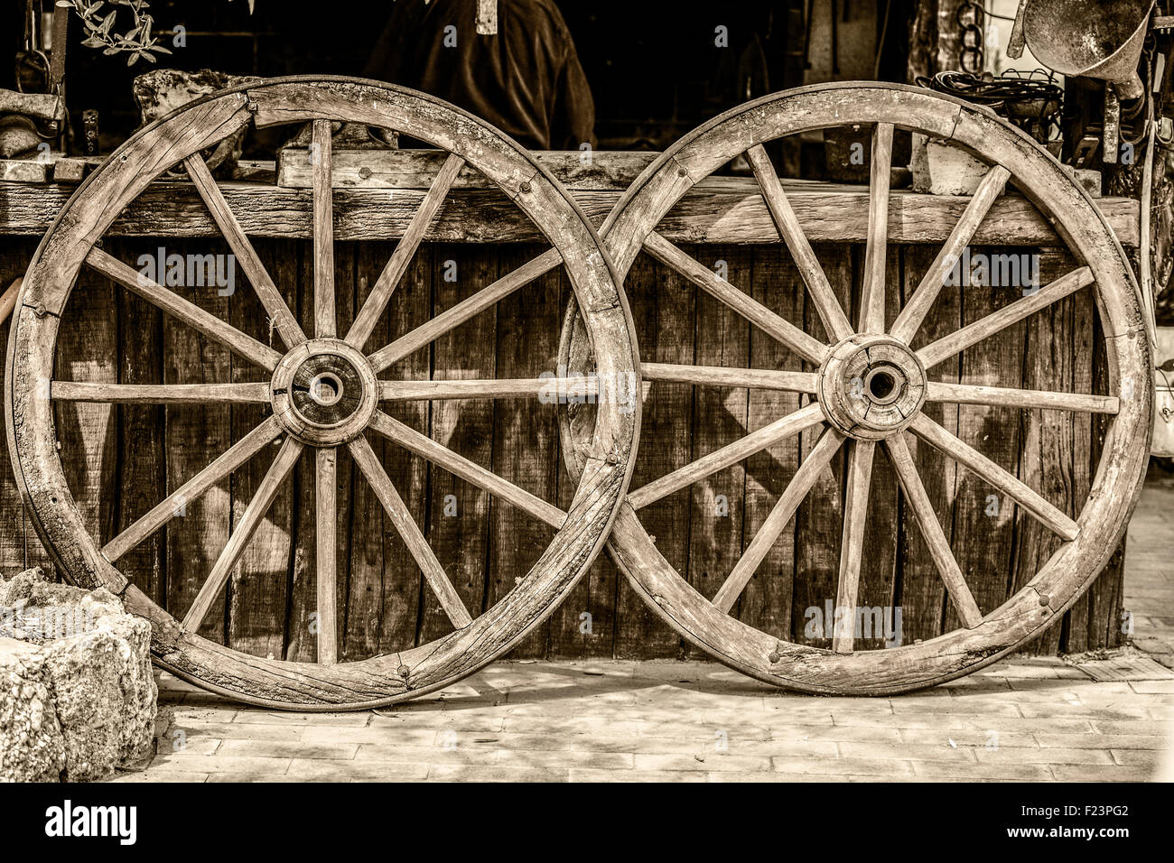 wheels of a cart Stock Photo - Alamy