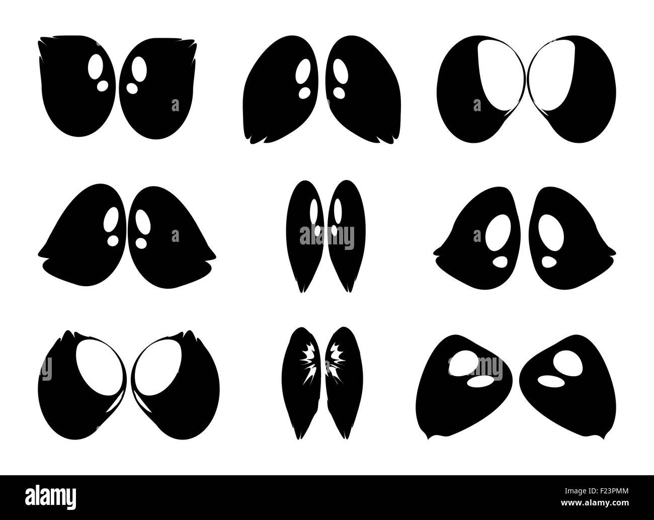 Collection eyes icon vector Cut Out Stock Images & Pictures - Alamy