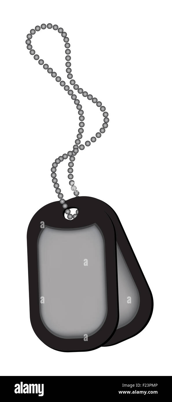 Dog tags isolated on white background - vector illustration Stock Photo ...