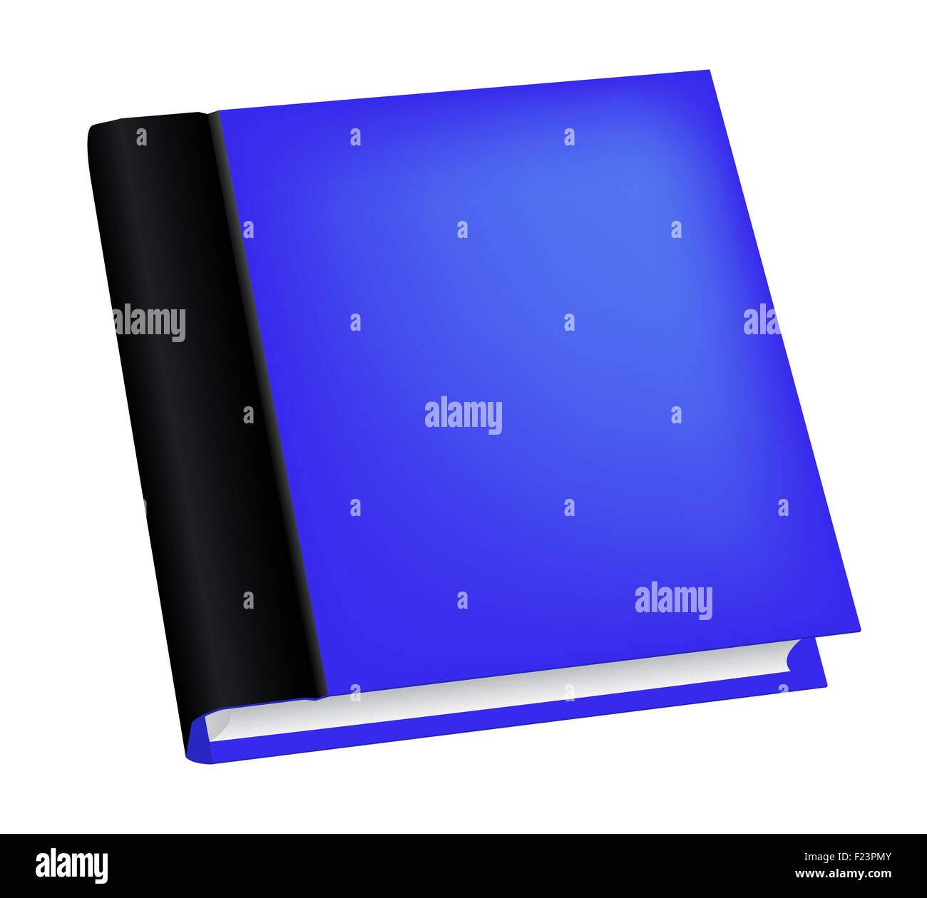 Vector illustration of realistic blue book isolated on white background ...