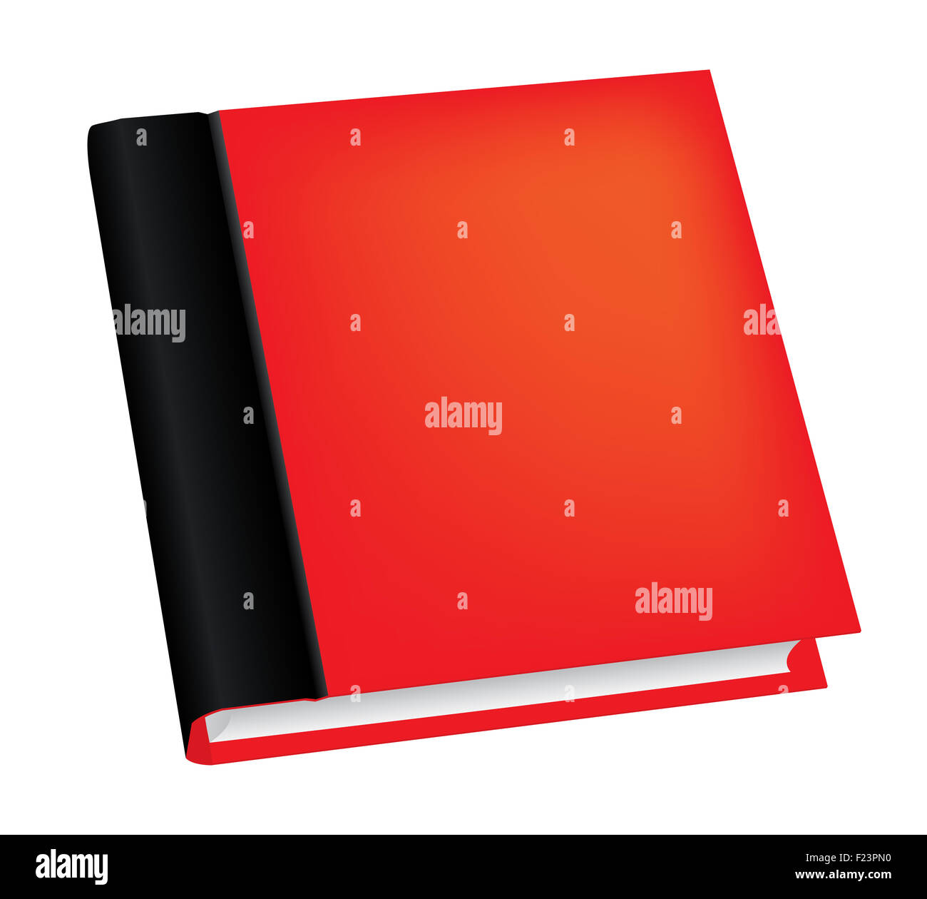 Vector illustration of realistic red book isolated on white background ...