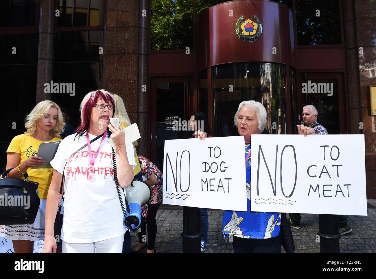 K9 Angels Pola Pospieszalska and Victoria Eisermann attend the Stop The ...