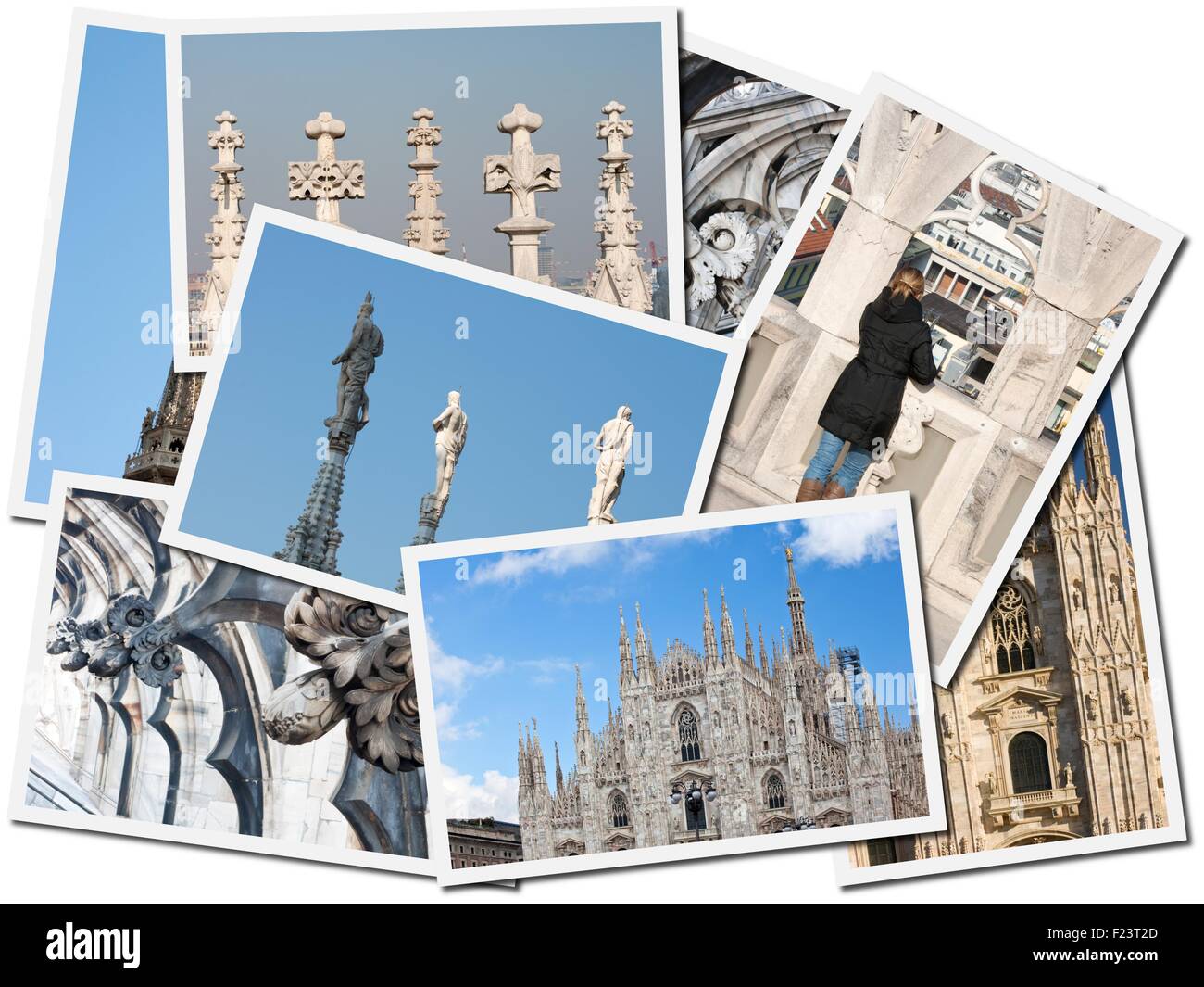 The Milan cathedral, photos collage Stock Photo - Alamy