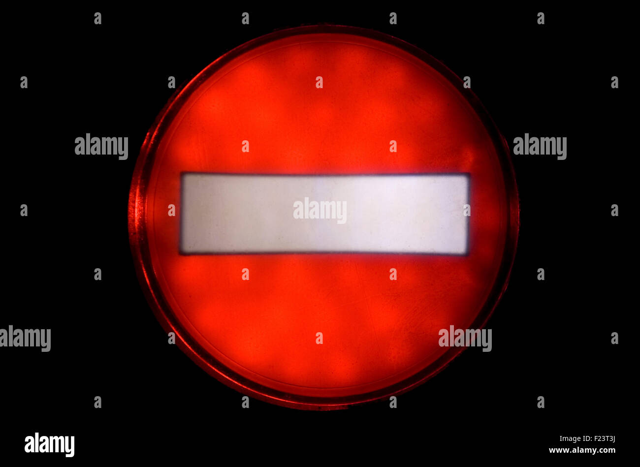 Led road signal on black background Stock Photo - Alamy