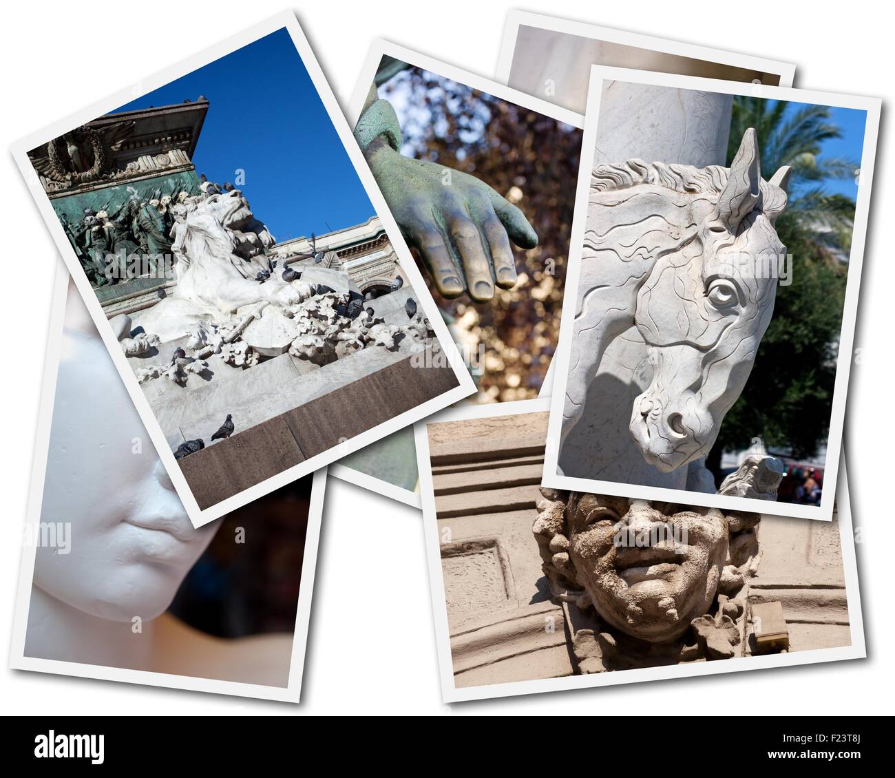 A set of statue collage, Italy Stock Photo - Alamy