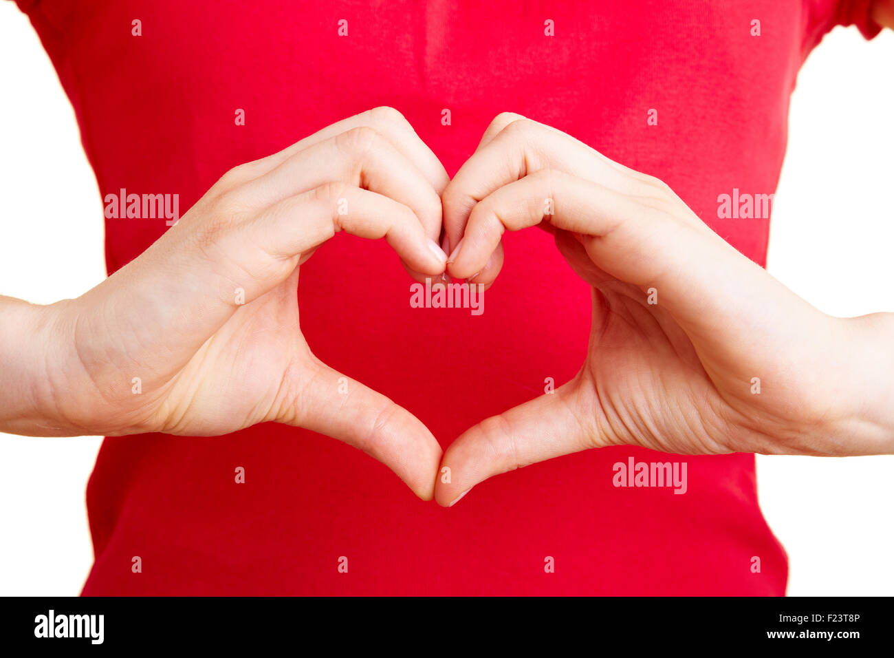 Two hand forming a heart shape with the fingers Stock Photo - Alamy