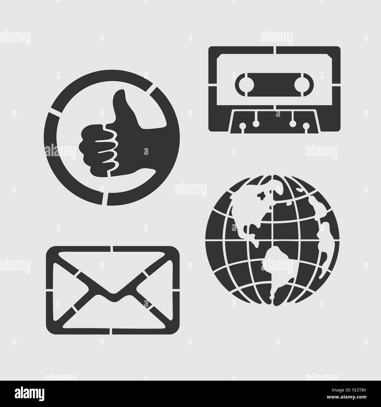 Set Symbols Stencil Stock Vector Image & Art - Alamy