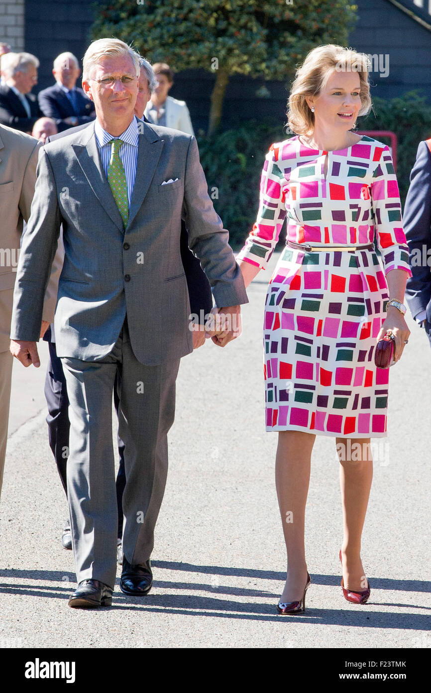 King Philippe and Queen Mathilde during an region visit to Limburg ...