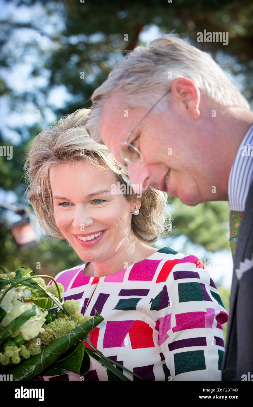 King Philippe and Queen Mathilde during an region visit to Limburg ...
