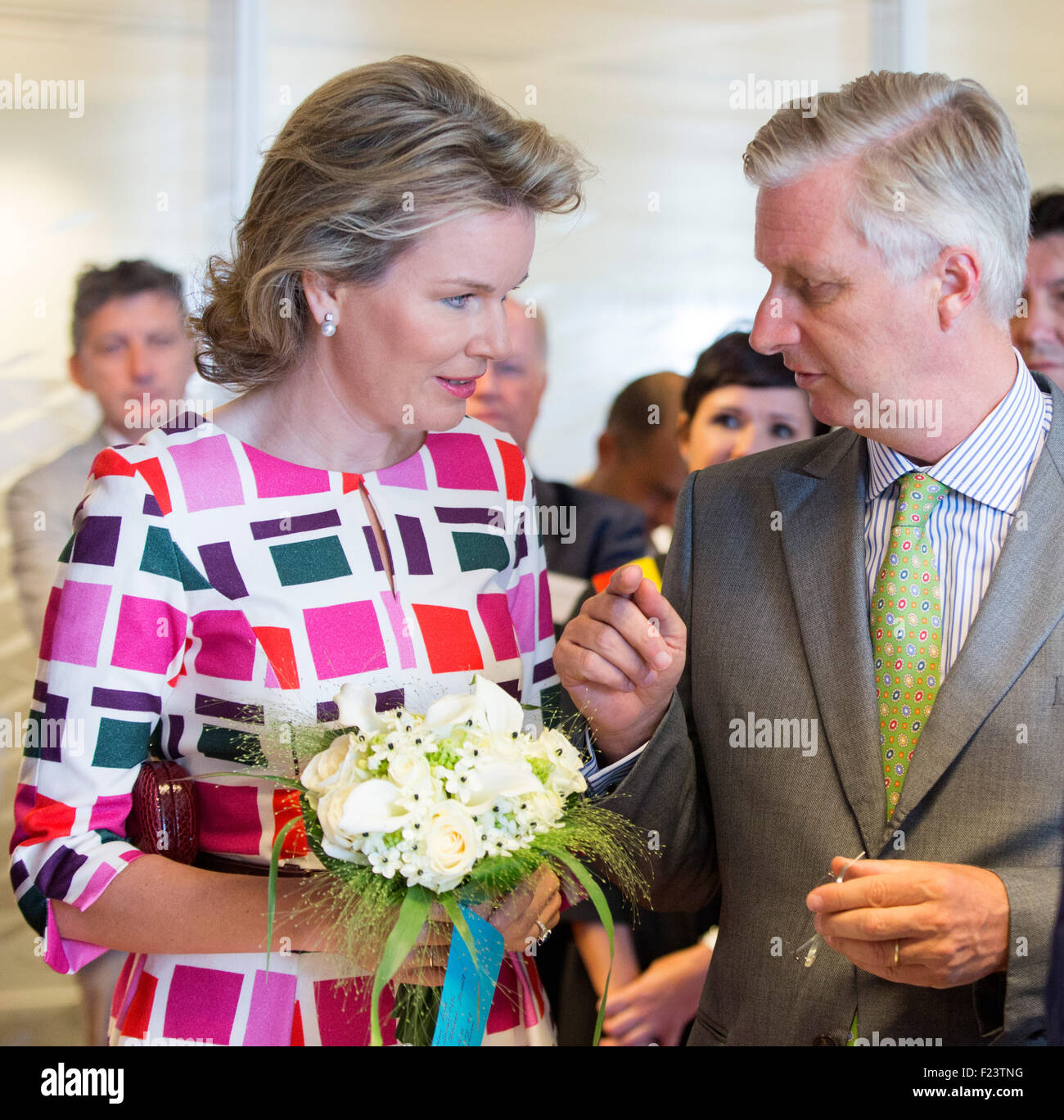 King Philippe and Queen Mathilde during an region visit to Limburg ...