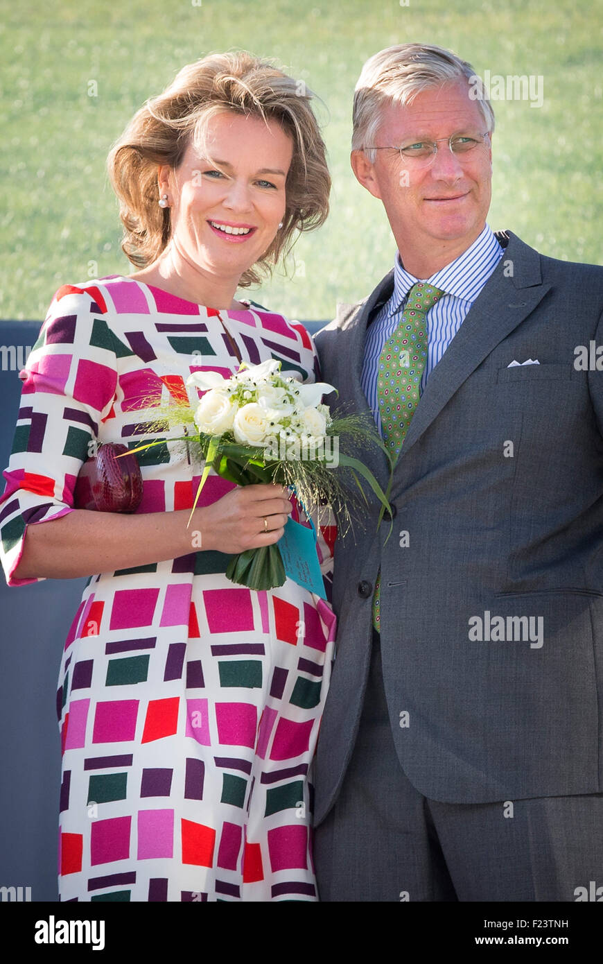 King Philippe and Queen Mathilde during an region visit to Limburg ...