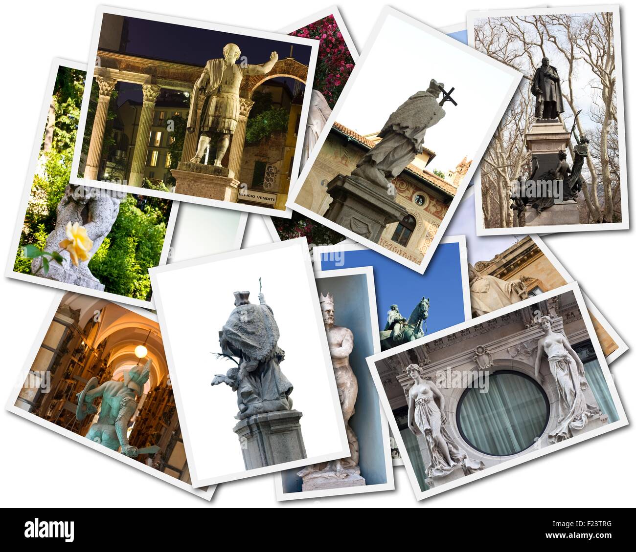 A set of statue collage, Italy Stock Photo - Alamy