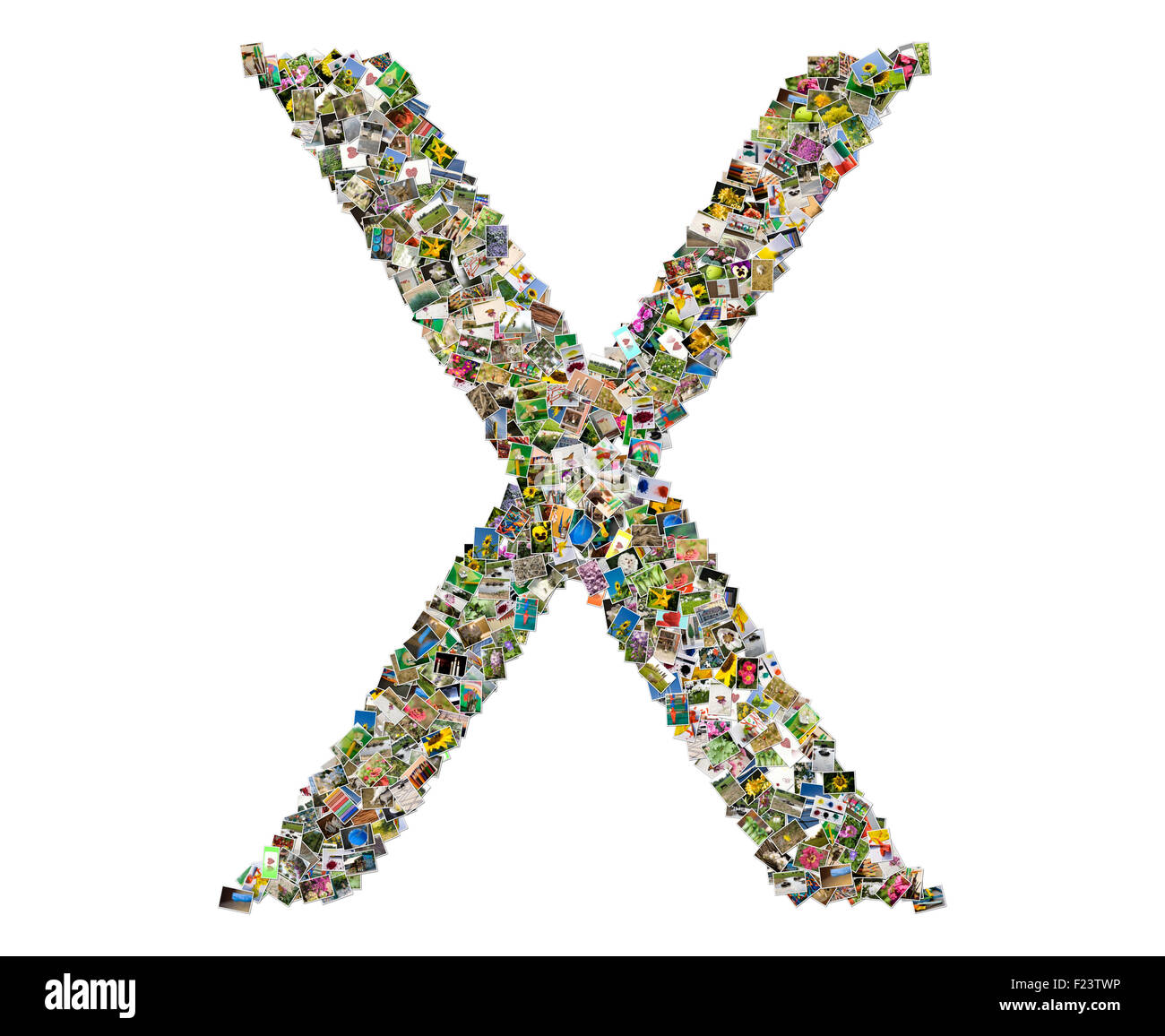 Letter x, photos collage isolated on a white background Stock Photo - Alamy