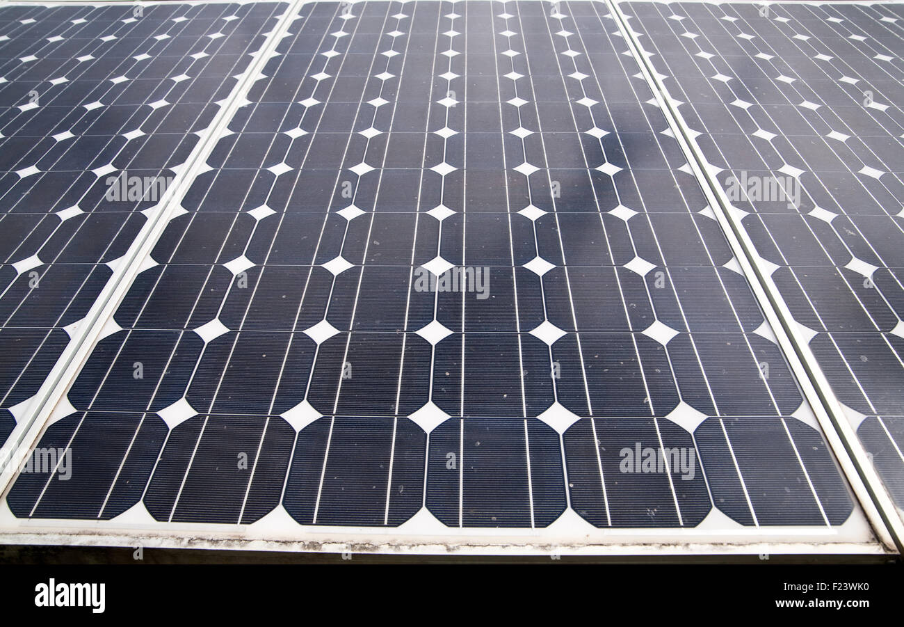 Solar cells in the center of the sun Stock Photo - Alamy