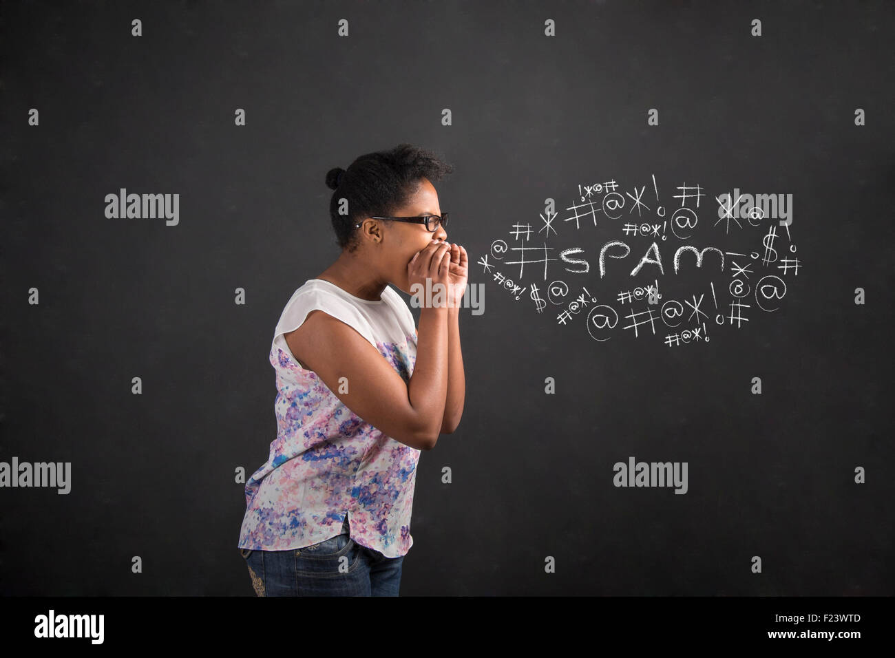 Black Angry Woman Shouting High Resolution Stock Photography and Images ...