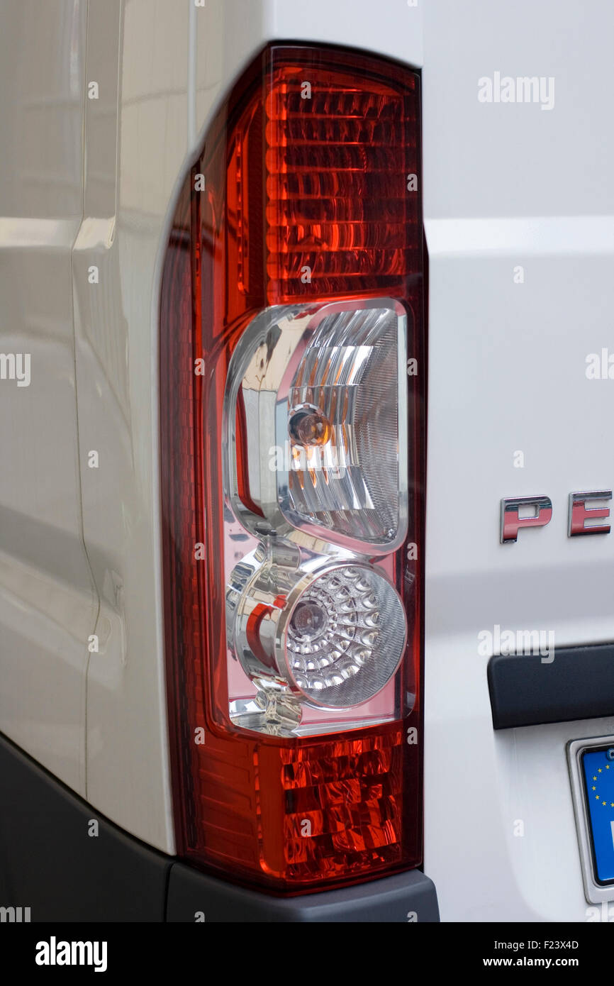 Photo of a Car Light - White car Stock Photo - Alamy