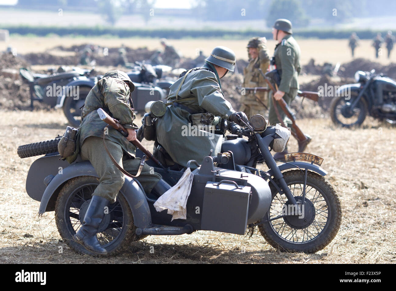 World war 11 German soldiers taking prisoners on the battlefield Stock ...