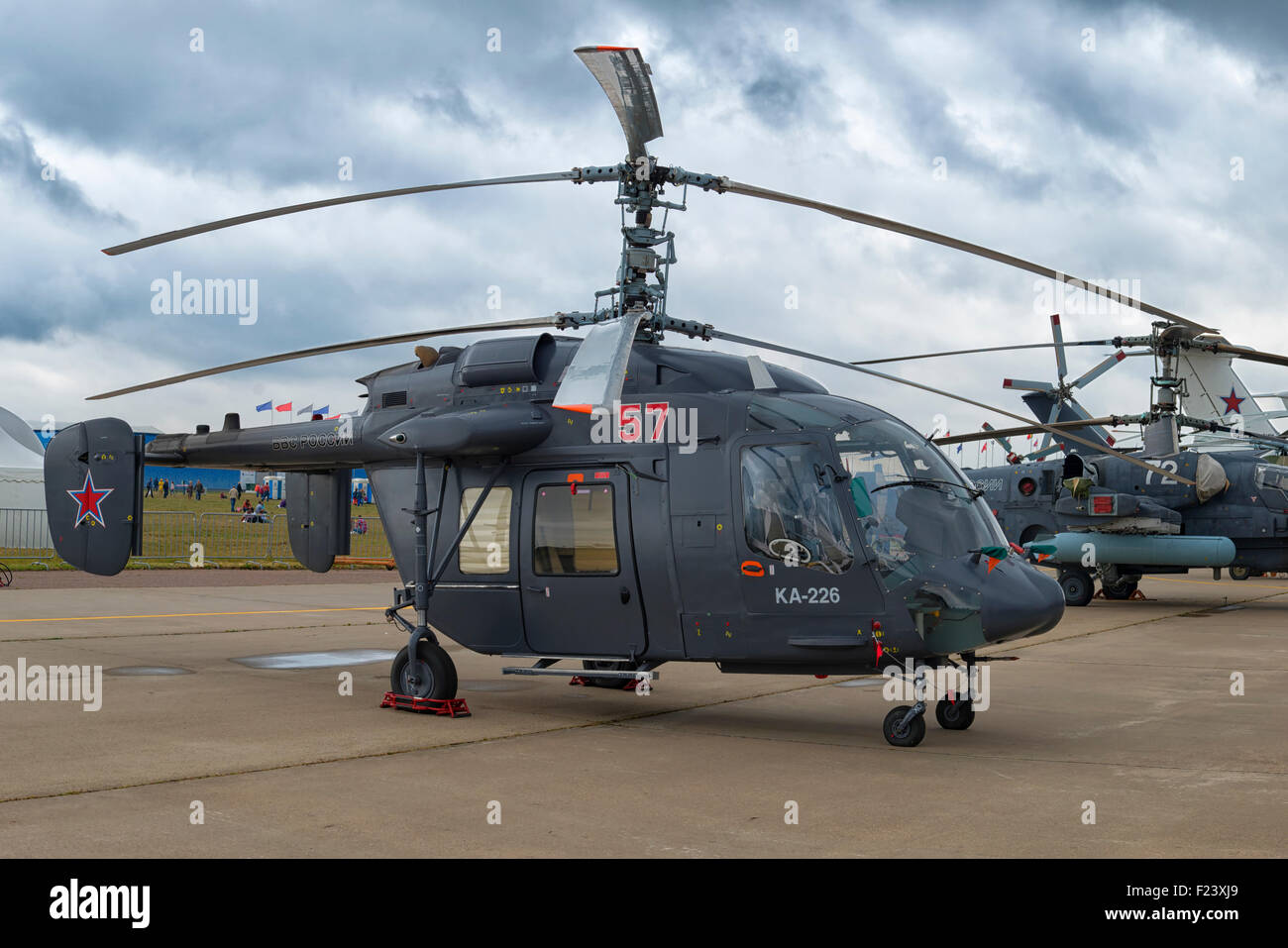 KA-226 Multi-Mission Helicopter at MAKS 2015 Air Show in Moscow, Russia ...