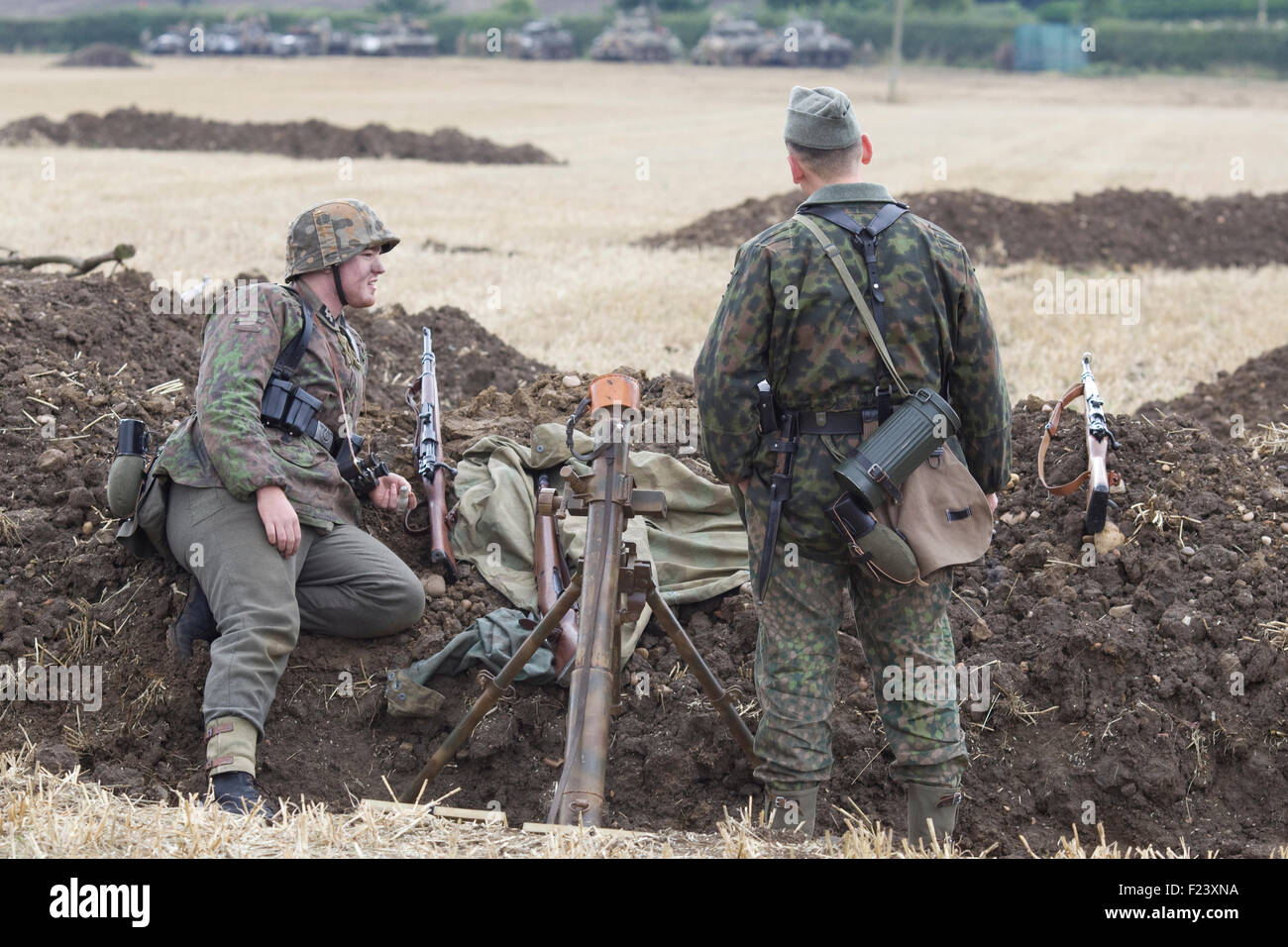 World war 11 soldiers in the trenches on the battlefield Stock Photo ...